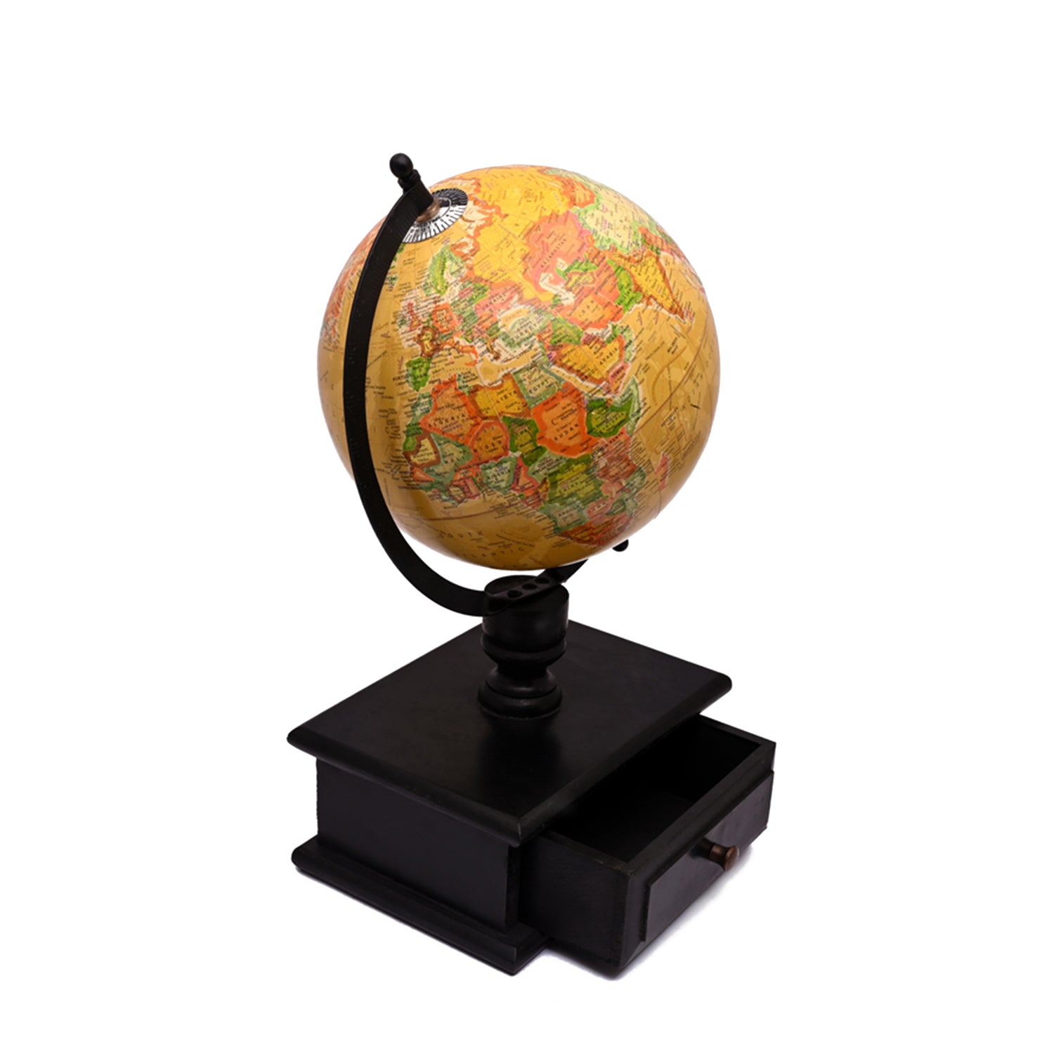 Globes Online: Buy Mystic Yellow Globe with Drawer | Arcedior