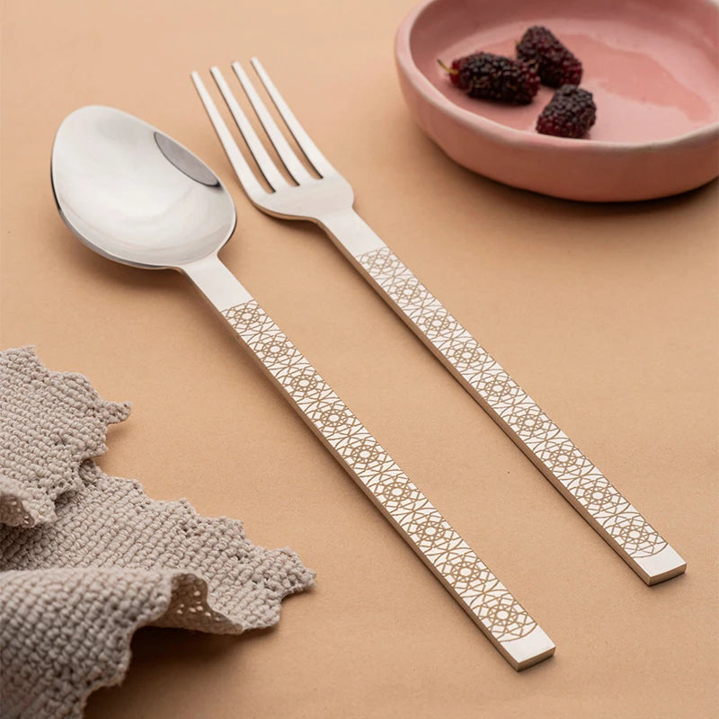 Buy Luna Cutlery Set of 2, Spoon and Fork Set Online | Arcedior