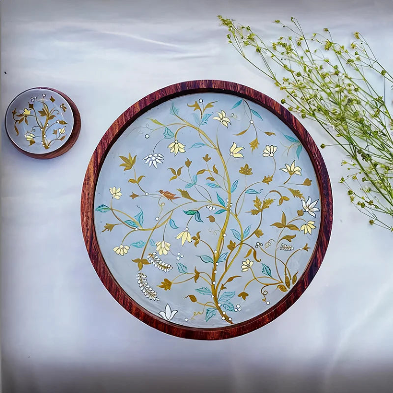 Wooden Tray - Buy Tazij Muti-use Round Tray Online | Arcedior