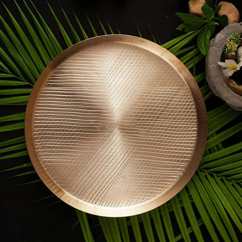 Kansa Plate: Bronze Plate Online, Bronze Dinner Plate | Arcedior