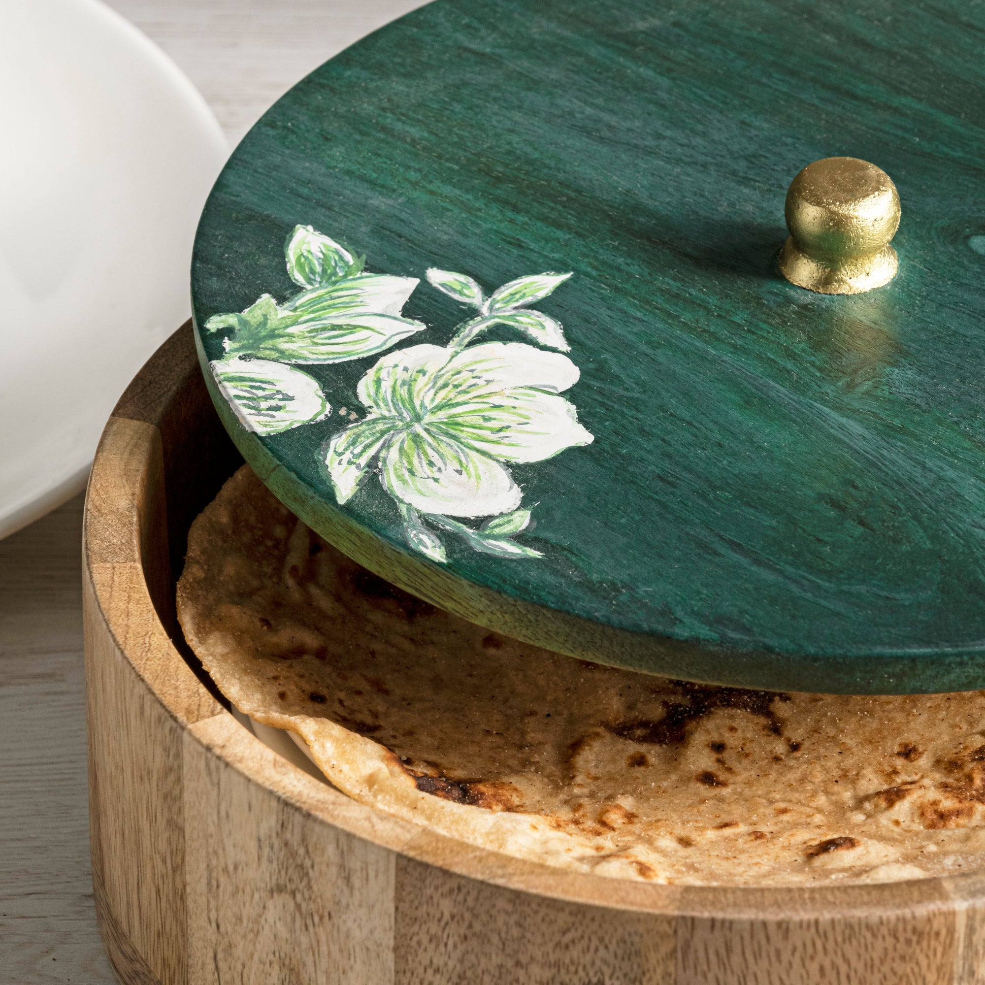 Roti Box: Buy Casserole for Roti, Wooden Chapati Box | Arcedior